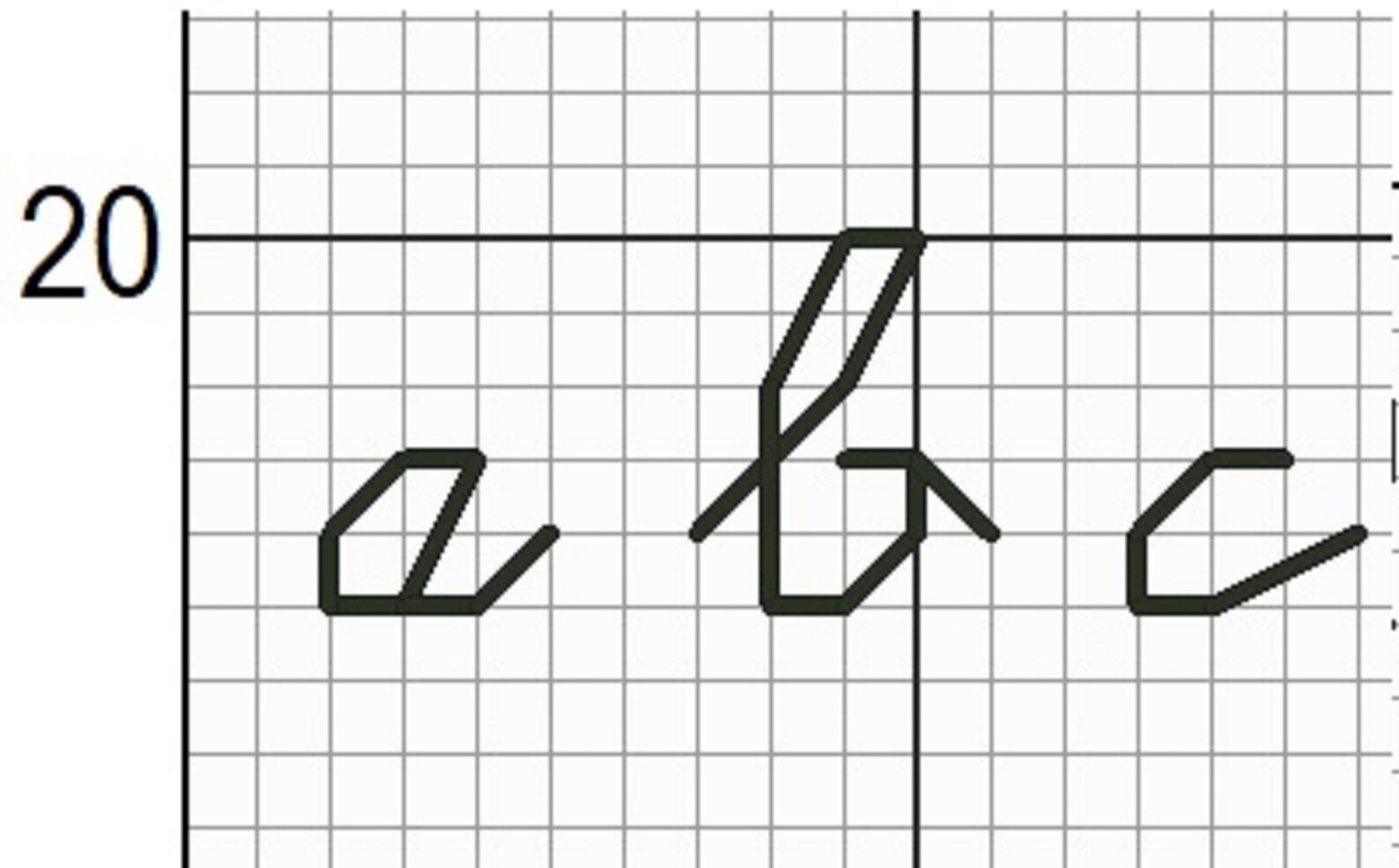 Backstitch Alphabet Cross Stitch Pattern With Cursive Letters and ...