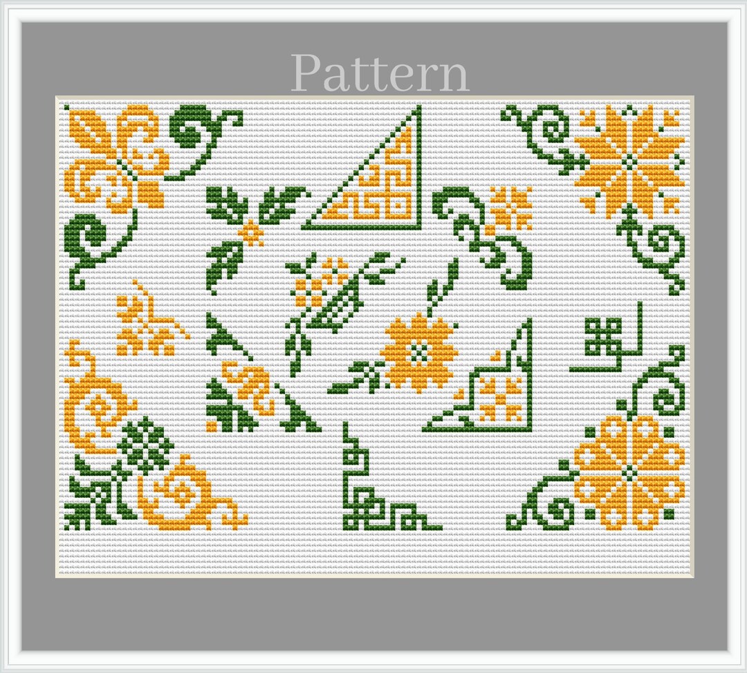 Cross Stitch Corners Cross Stitch Borders Floral Border Embroidery ...