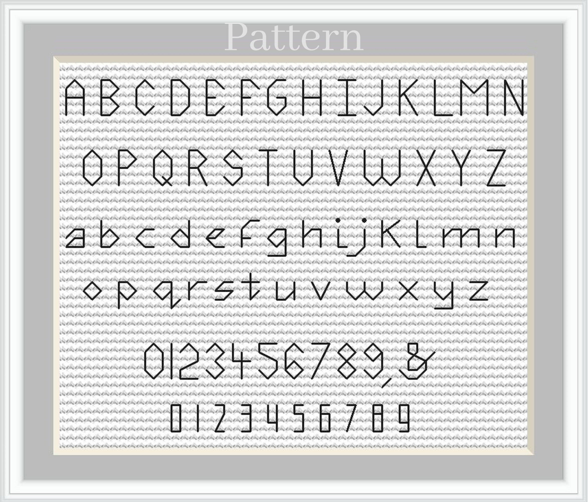 Back Stitch Font - Etsy UK
