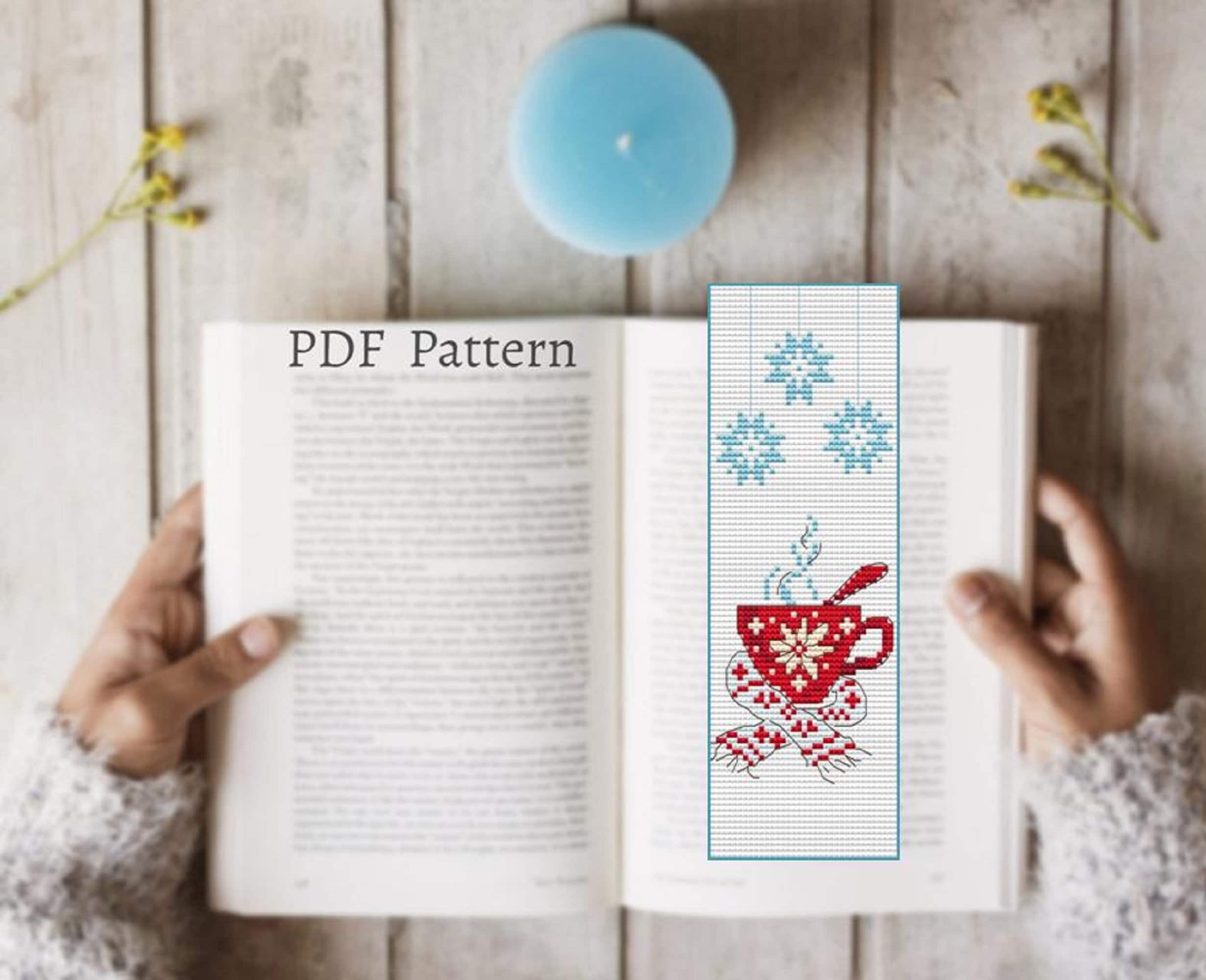 Christmas Book Mark Cross Stitch Pattern Snowflakes Cross - Etsy