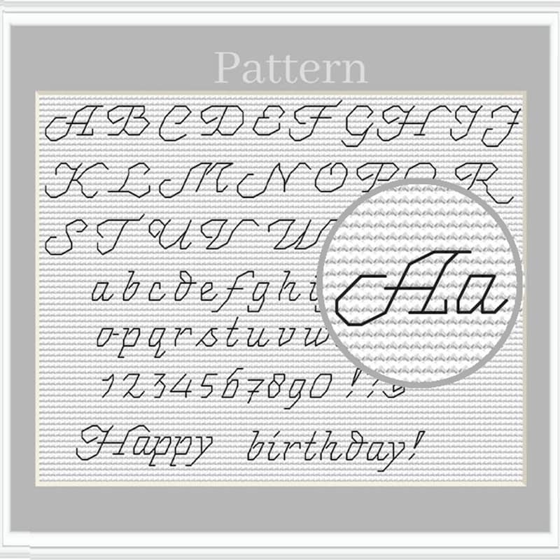 Cursive Cross Stitch - Etsy