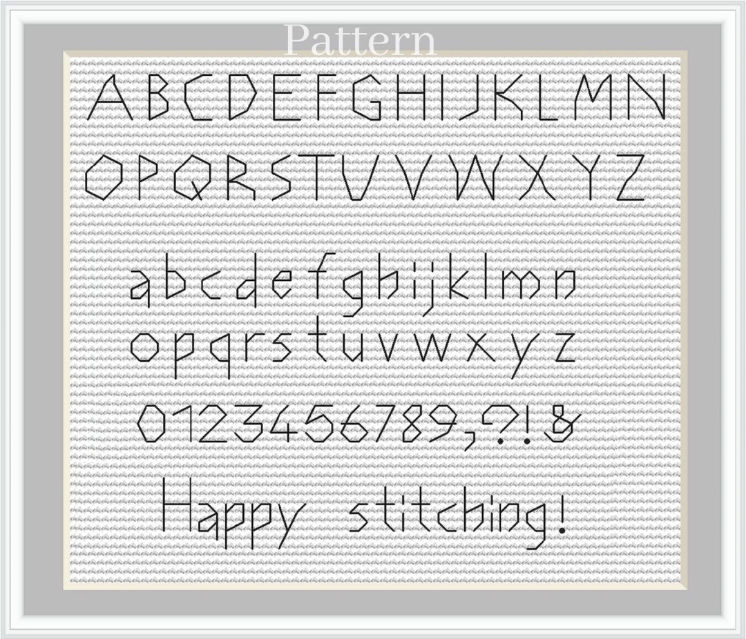 Backstitch Font, Cross Stitch Alphabet, Cross Stitch Letters, Back ...