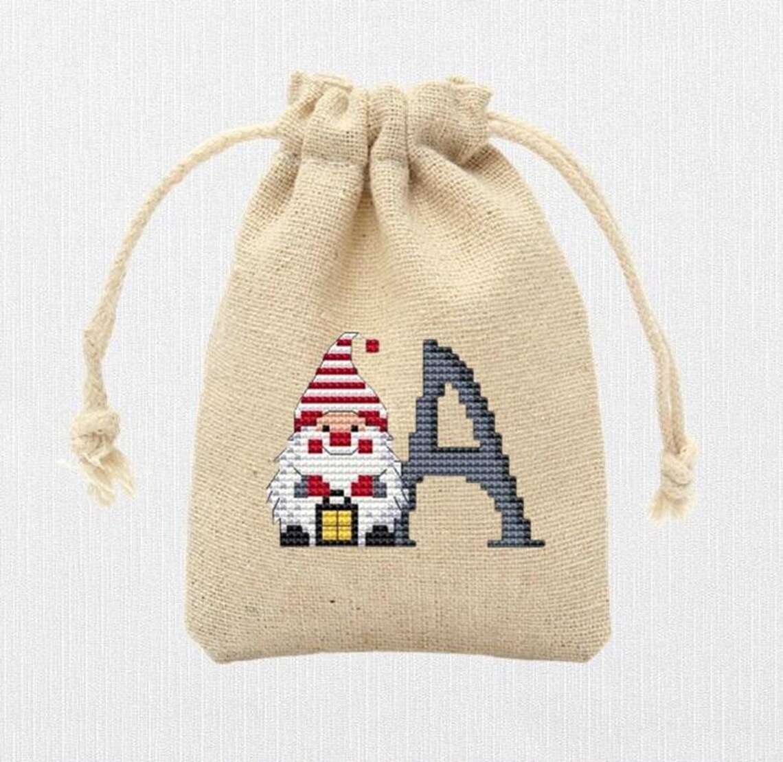 Alphabet de Noël au point de croix avec lettres monogrammes pour ...