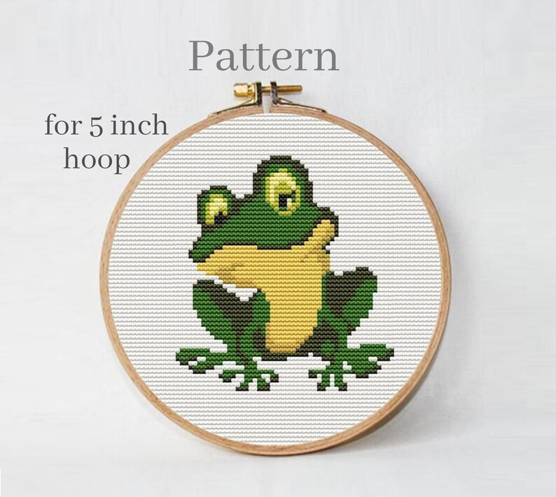 Frog Cross Stitch Pattern Frog and Toad Hand Embroidery - Etsy