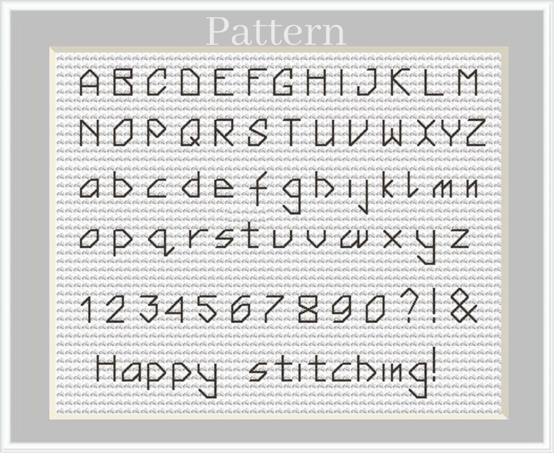 Backstitch Alphabet Cross Stitch Pattern Cross Stitch Font - Etsy