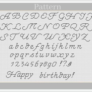 Cross Stitch Font, Cross Stitch Alphabet Small, Cursive Font ...
