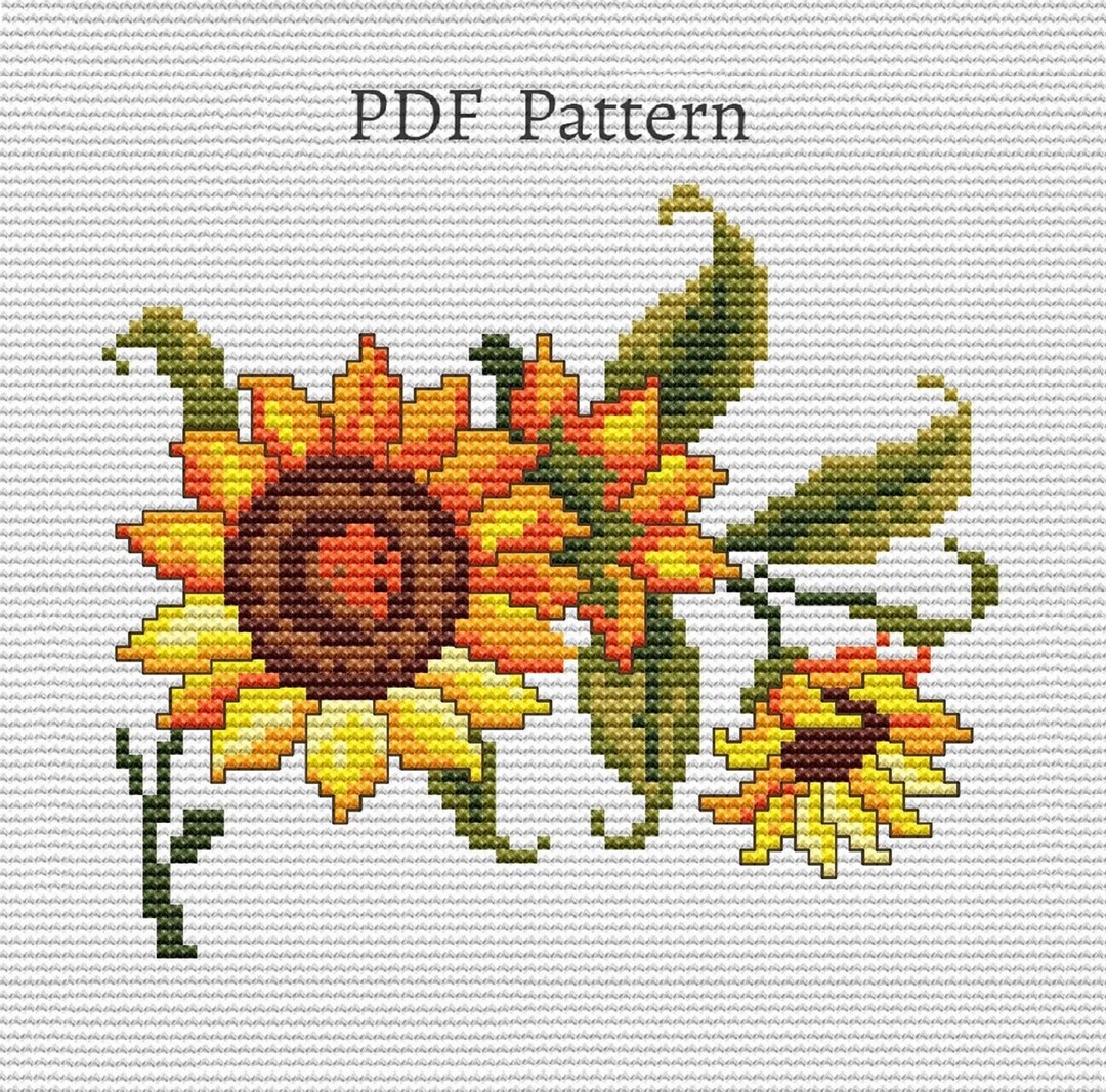 Sunflower Cross Stitch Pattern - Etsy