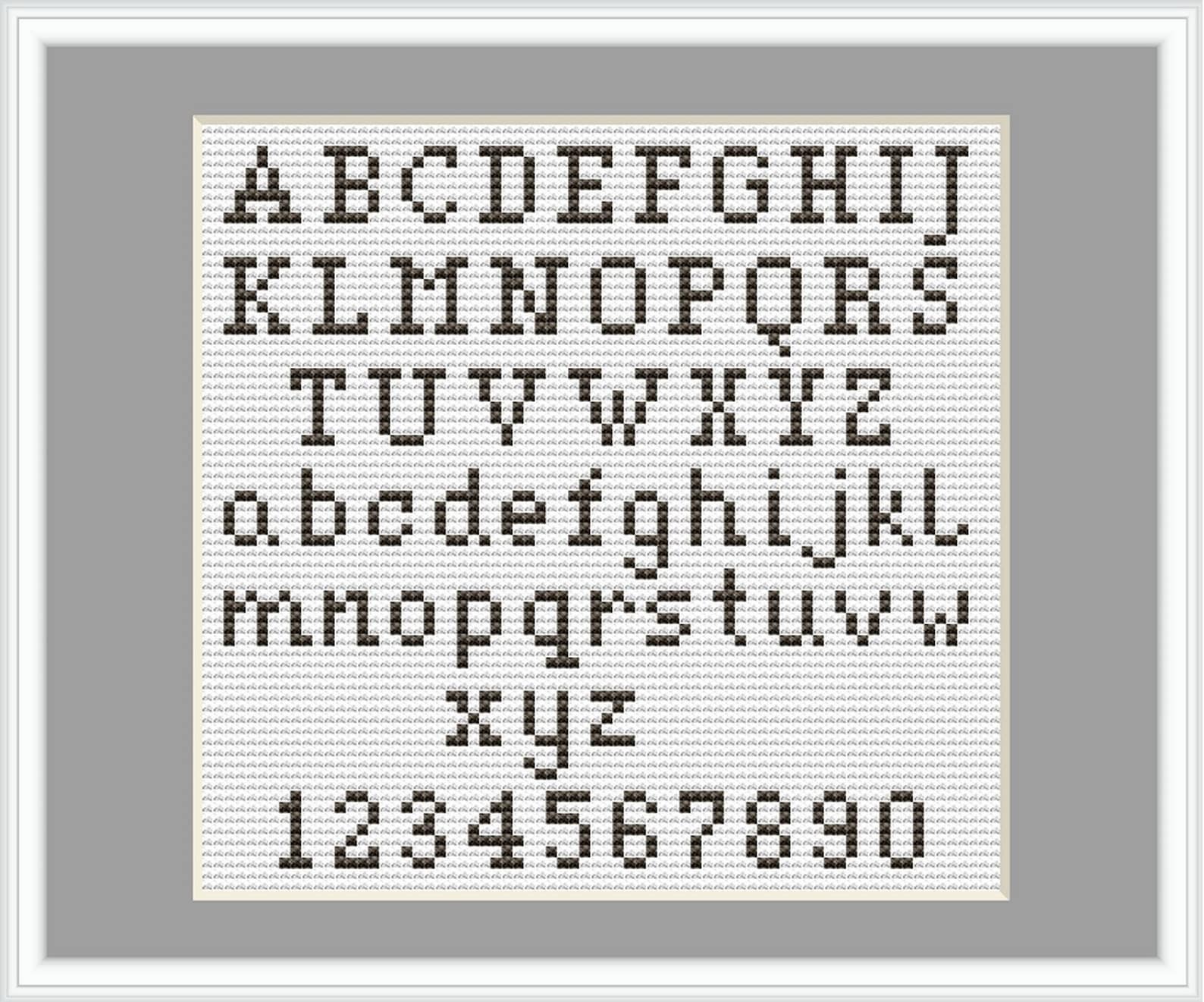 Small Alphabet Cross Stitch Pattern, Full Alphabet Cross Stitch Font ...