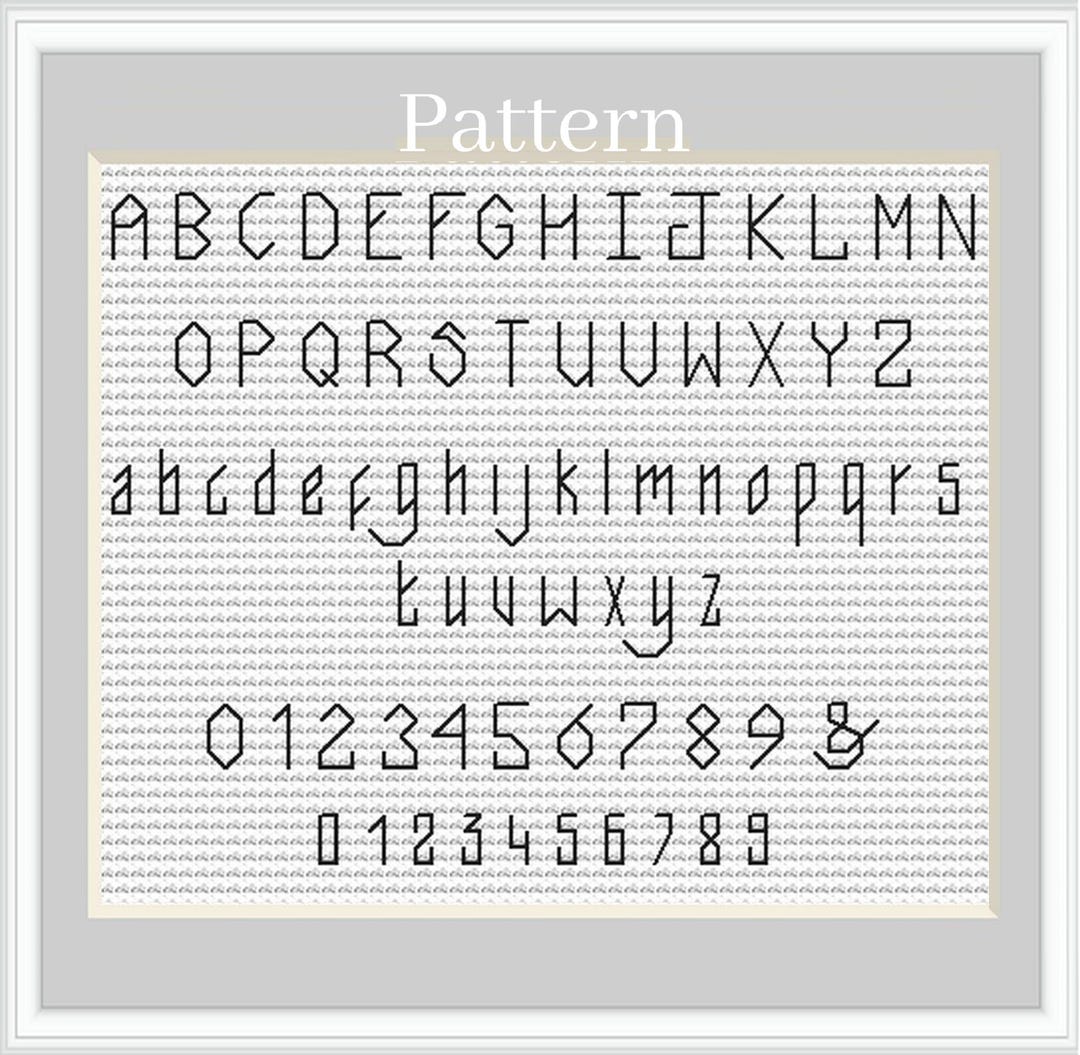 Back Stitch Alphabet, Cross Stitch Font, Alphabet Pattern, Cross Stitch ...