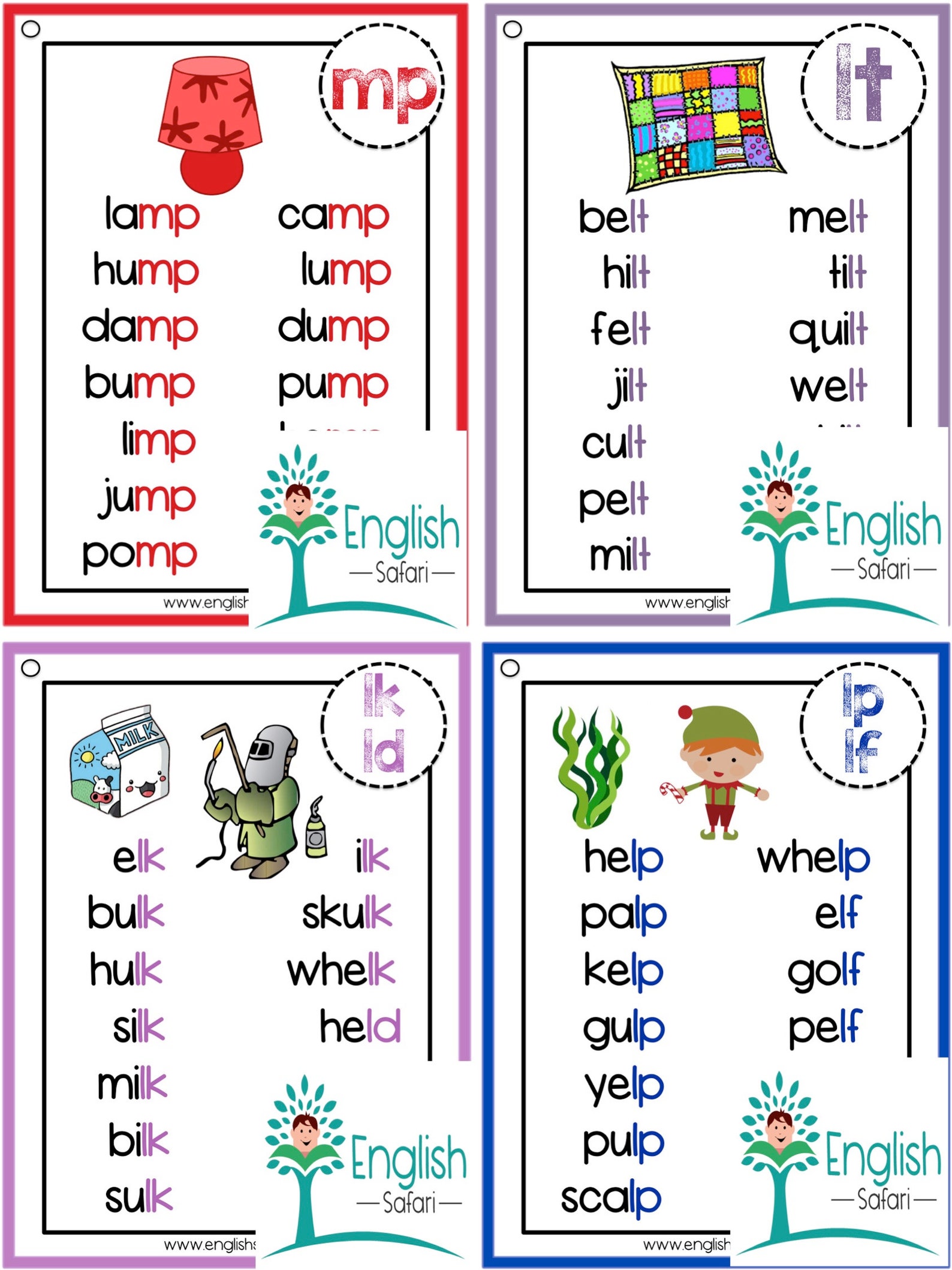 Ending Consonant Blends Word List Ending Consonant Blends Word List