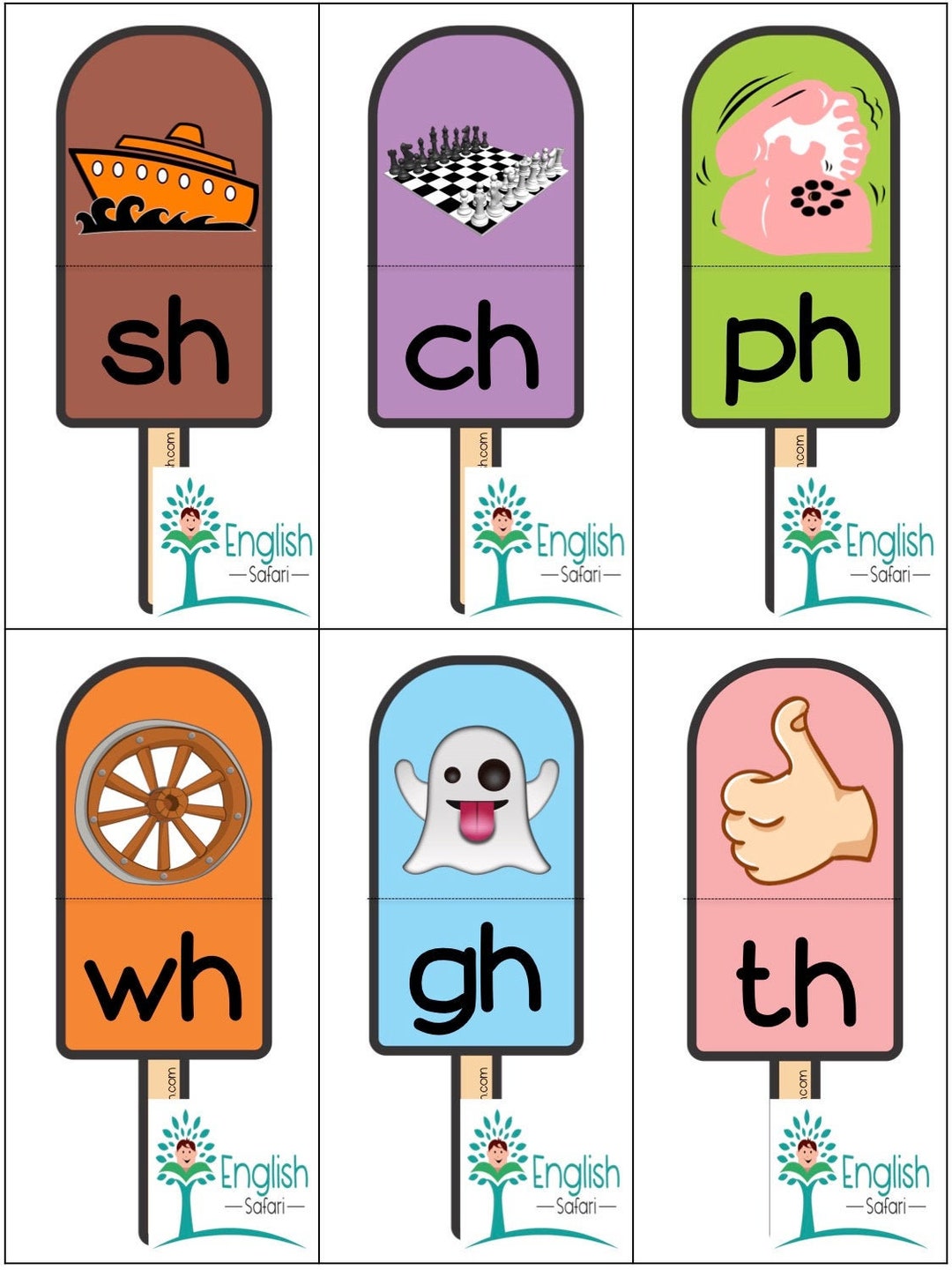Digraphs and Blends Popsicle Puzzles - Etsy