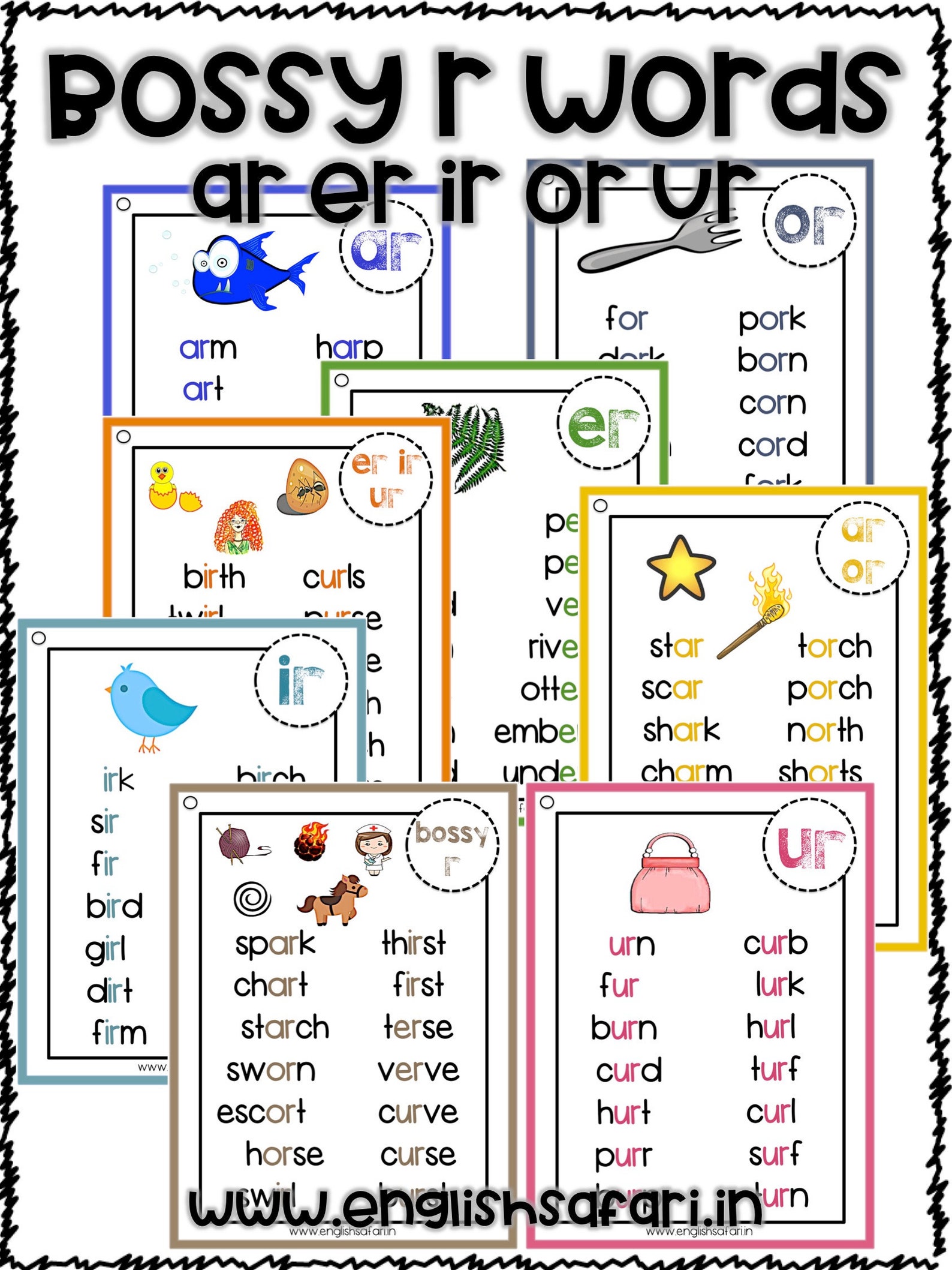 Phonics Word List For Bossy R Words Etsy Australia Phonics Word List For Bossy R Words Etsy Australia