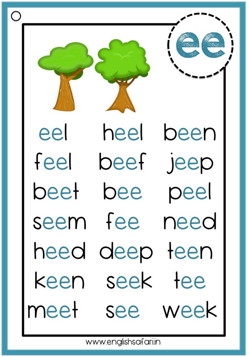 Phonics words list | Etsy