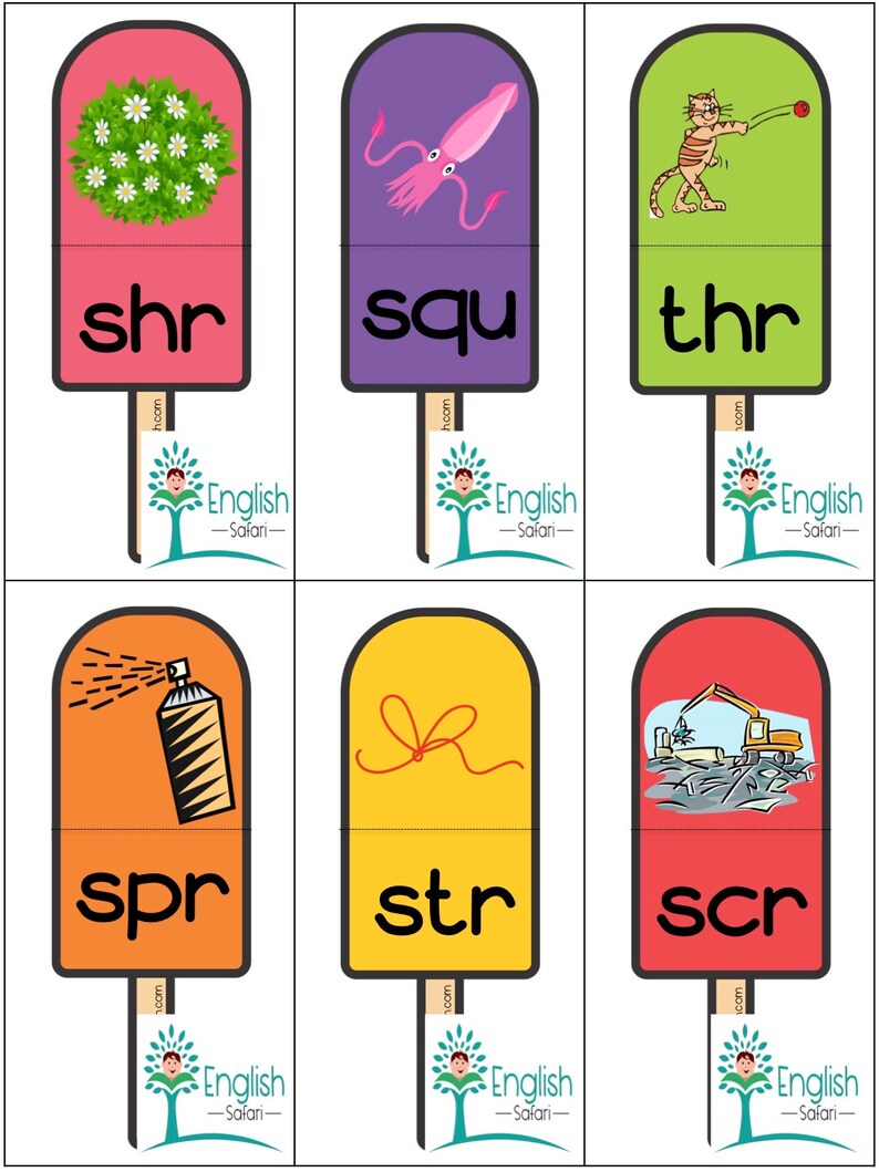 Digraphs and Blends Popsicle Puzzles - Etsy