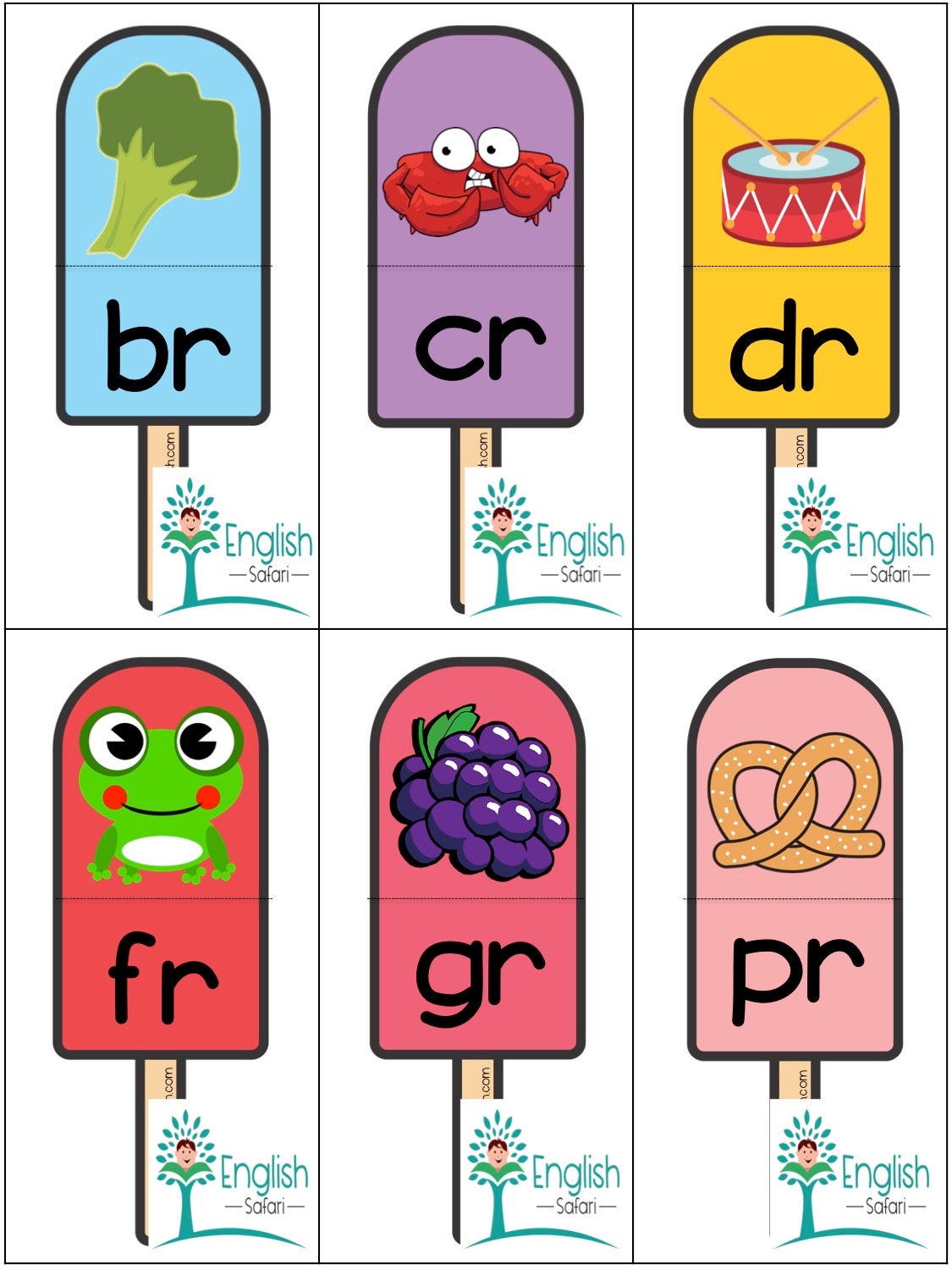 Digraphs and Blends Popsicle Puzzles - Etsy