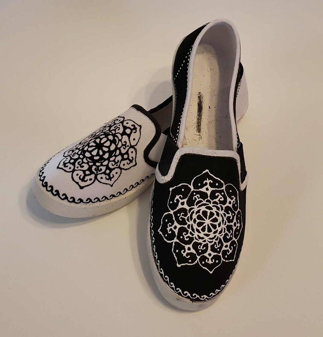 Yin Yang Mandala Shoes - Etsy