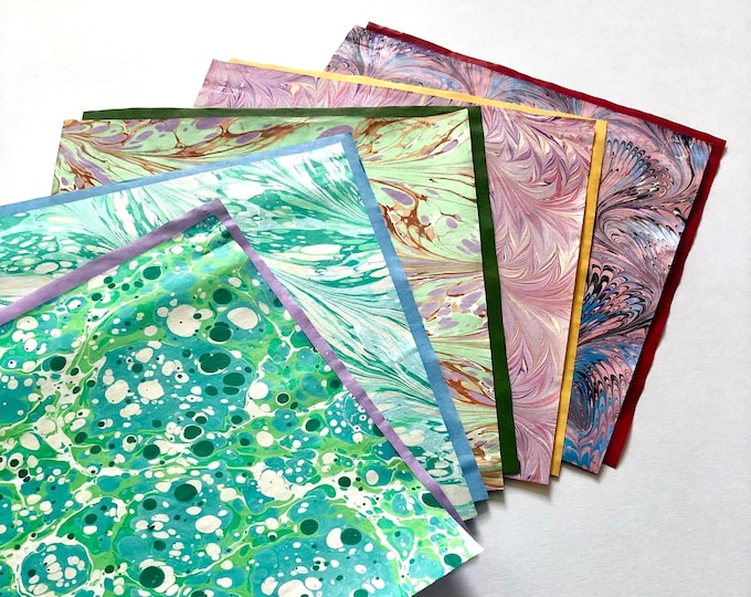 Hand Marbled Origami Paper Pack 2 - Etsy