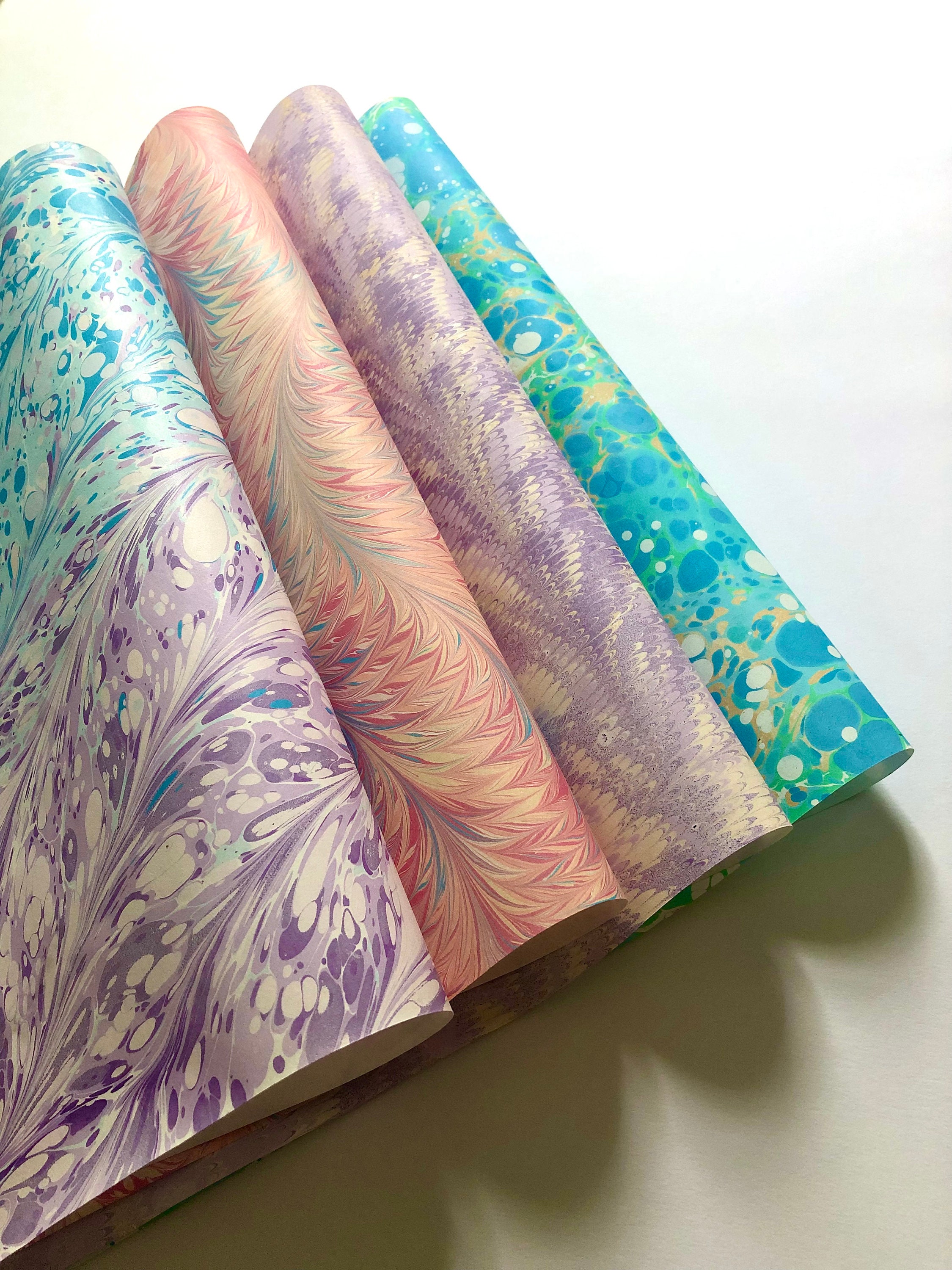 Hand Marbled Texoprint Paper - Etsy