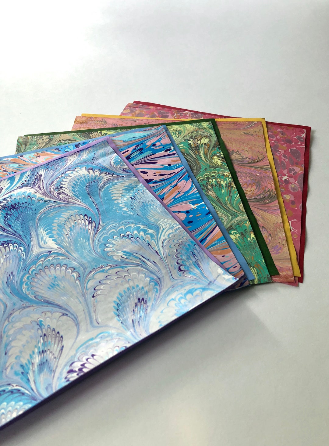 Hand Marbled Origami Paper Pack 1 - Etsy Österreich