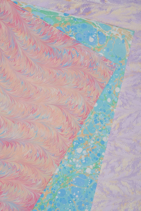 Hand Marbled Texoprint Paper - Etsy