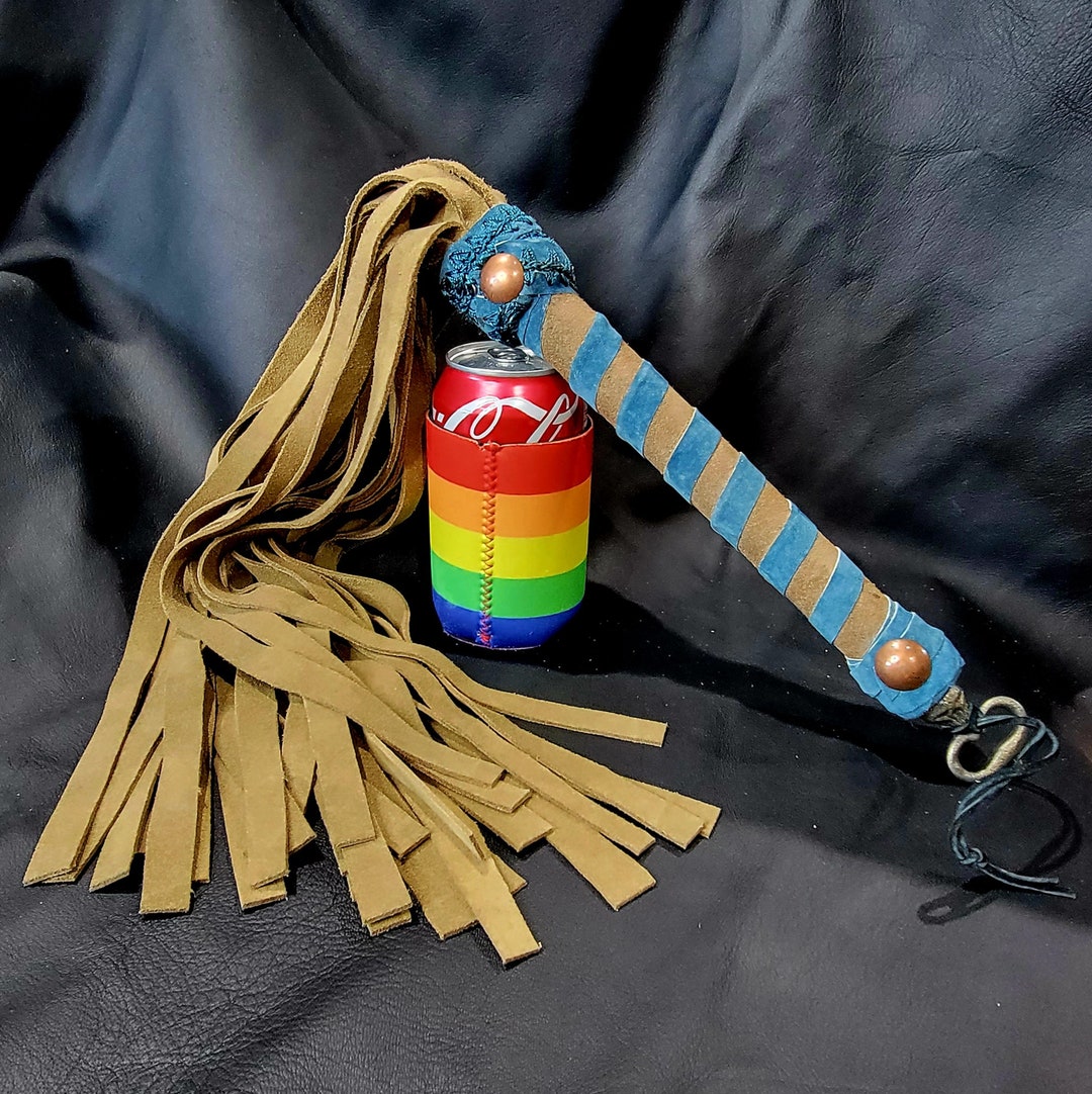 Tan and Teal Suede With Lace Detail Flogger - Etsy