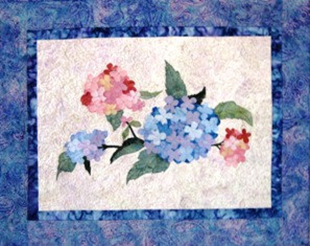Hydrangea Simplified Floral Art Quilt Pattern - Etsy