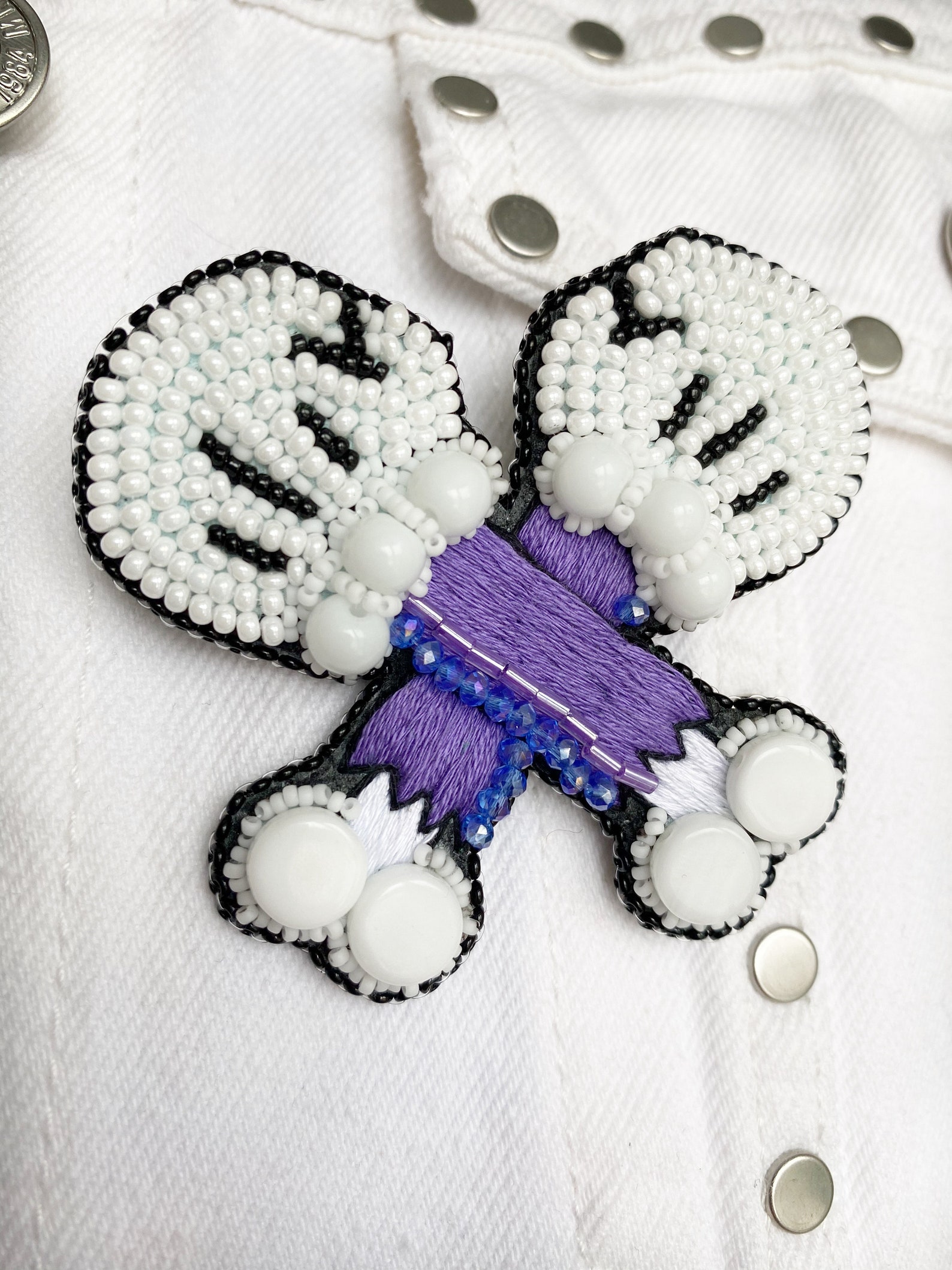 Handmade brooch. beaded brooch. Stylish accessory. A gift for | Etsy