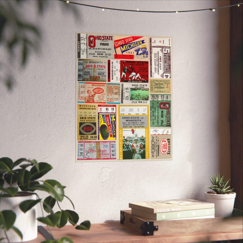 Ohio State Buckeyes | Vintage Sports Ticket Art Print | Retro College ...