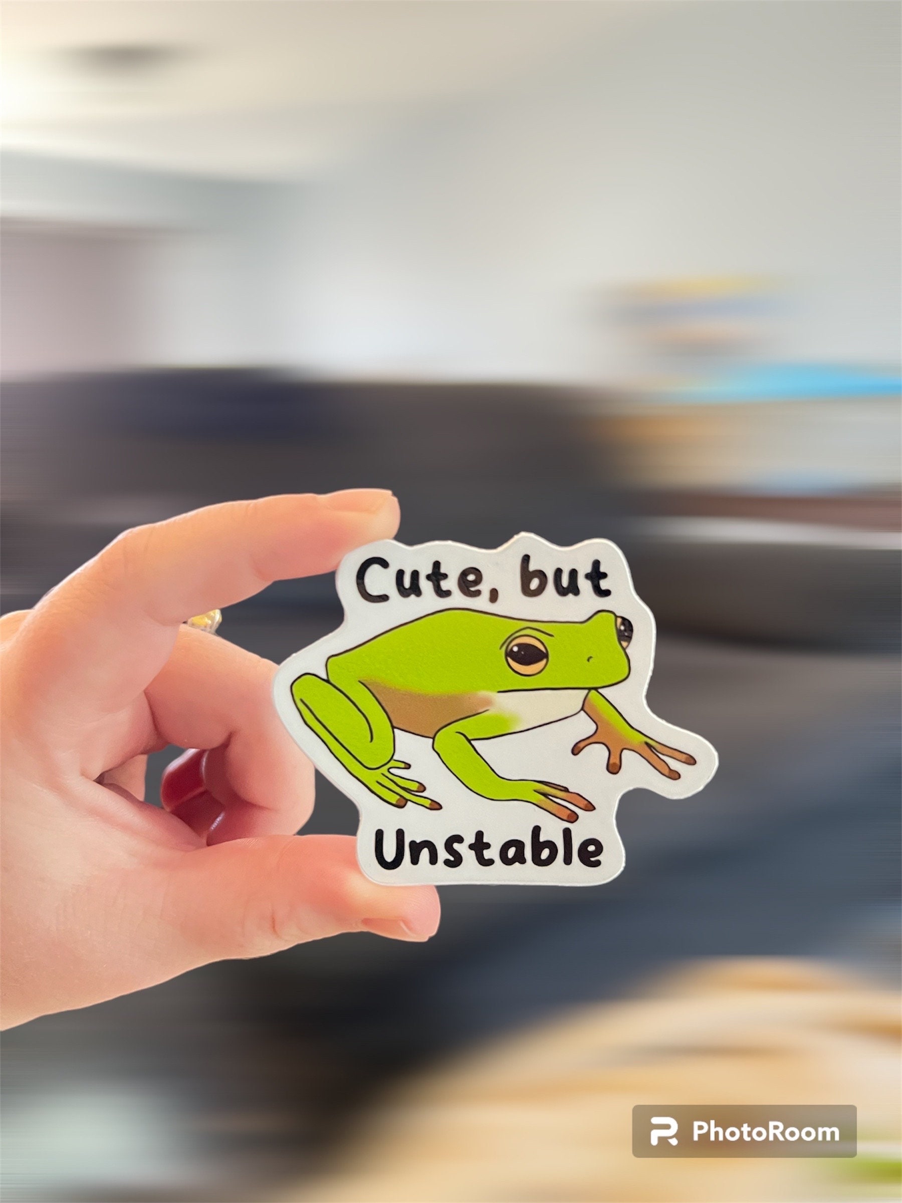 3 Inch Frog Memes Cute but Unstable Silly Frog Sticker - Etsy