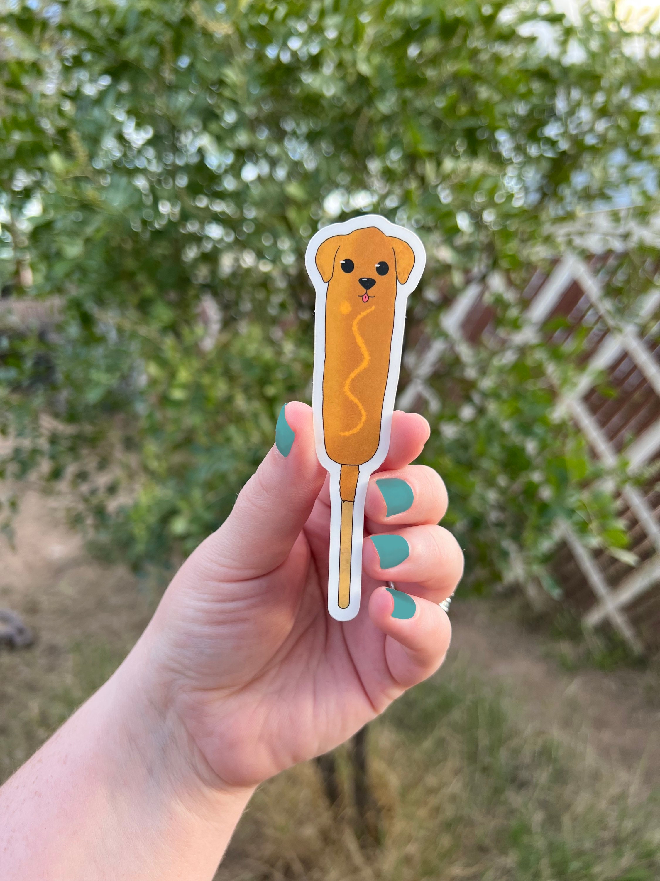 4-inch Corn Dog Sticker Food Sticker Dog Sticker Fair - Etsy