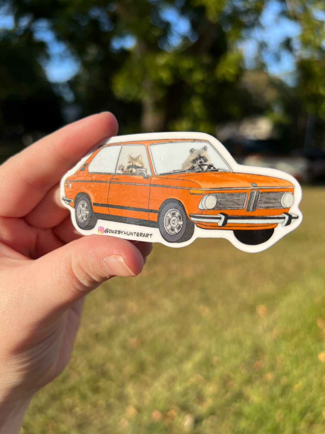 Raccoons in a BMW Sticker for Laptops Cute and Funny Car - Etsy
