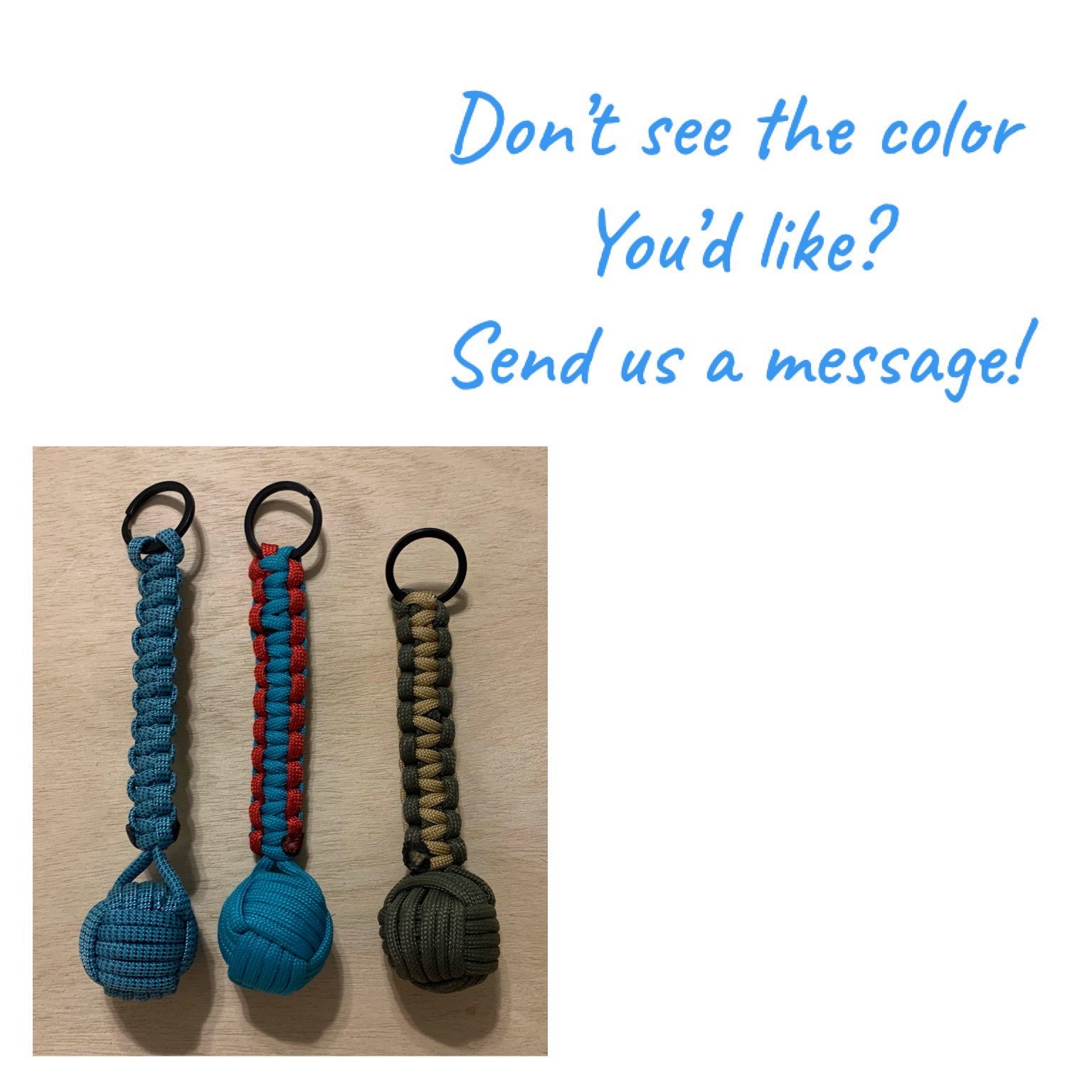 Monkey Fist Keychain- Two Colors - Etsy