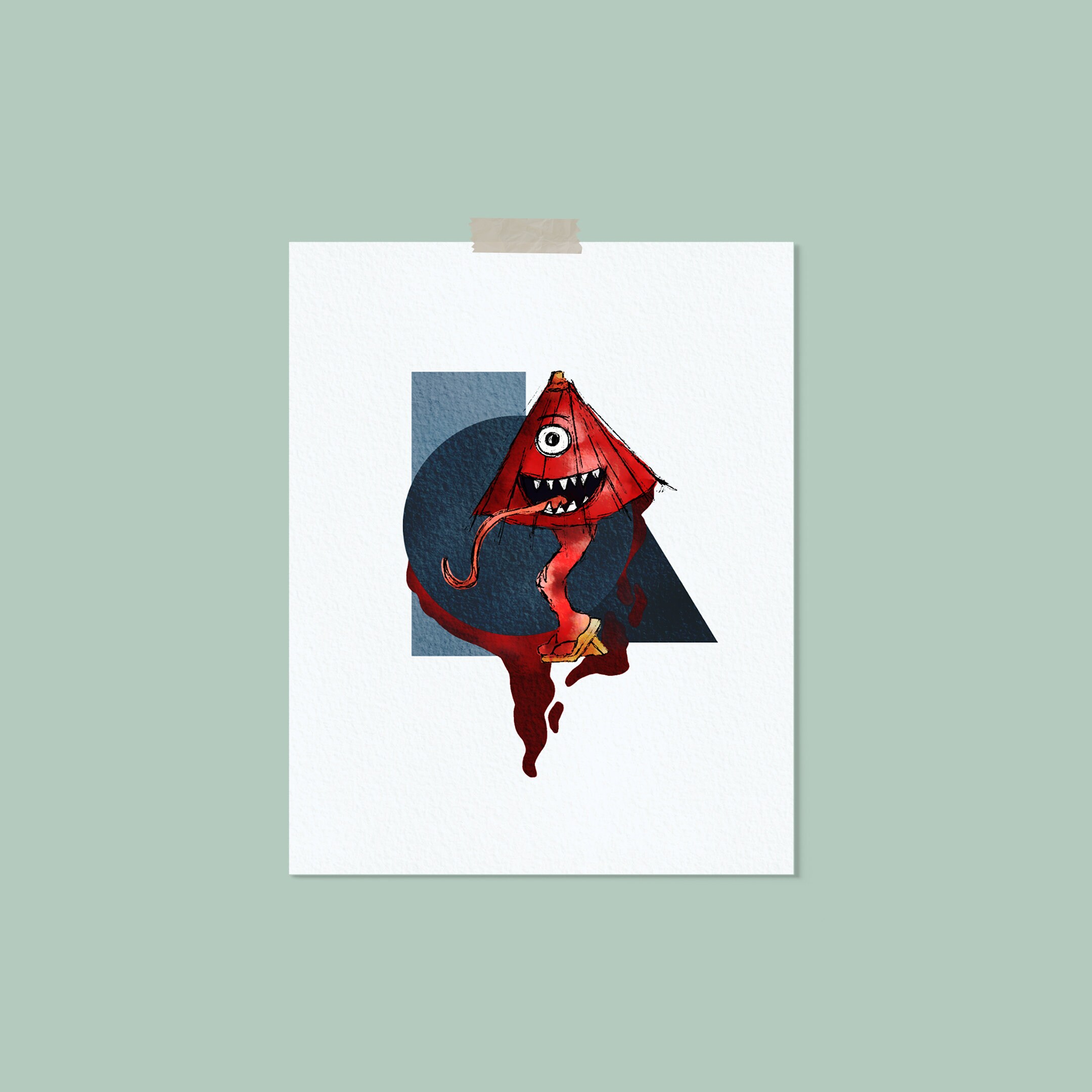 Kasa-obake, Japanese Mythology, Yokai, Modern Art Print - Etsy