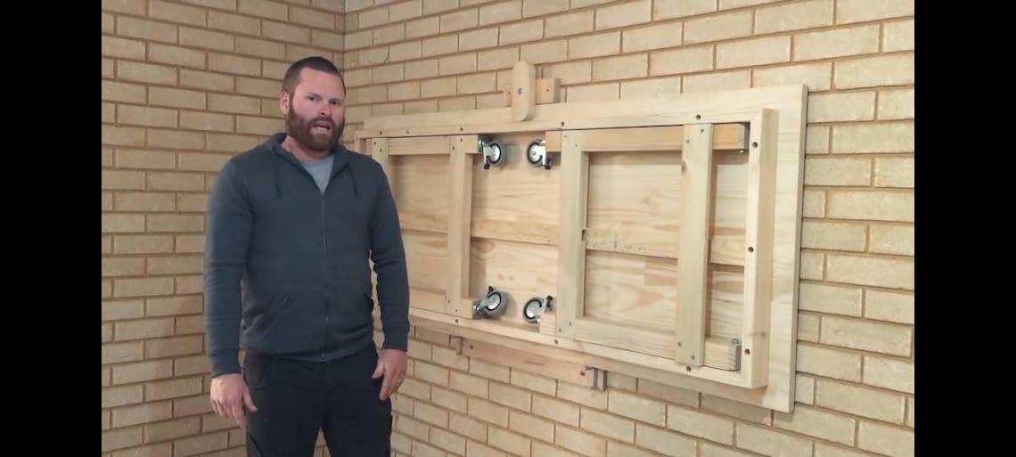 Folding Work Bench Wall Mountable.build Plans (metric - AUS) - Etsy