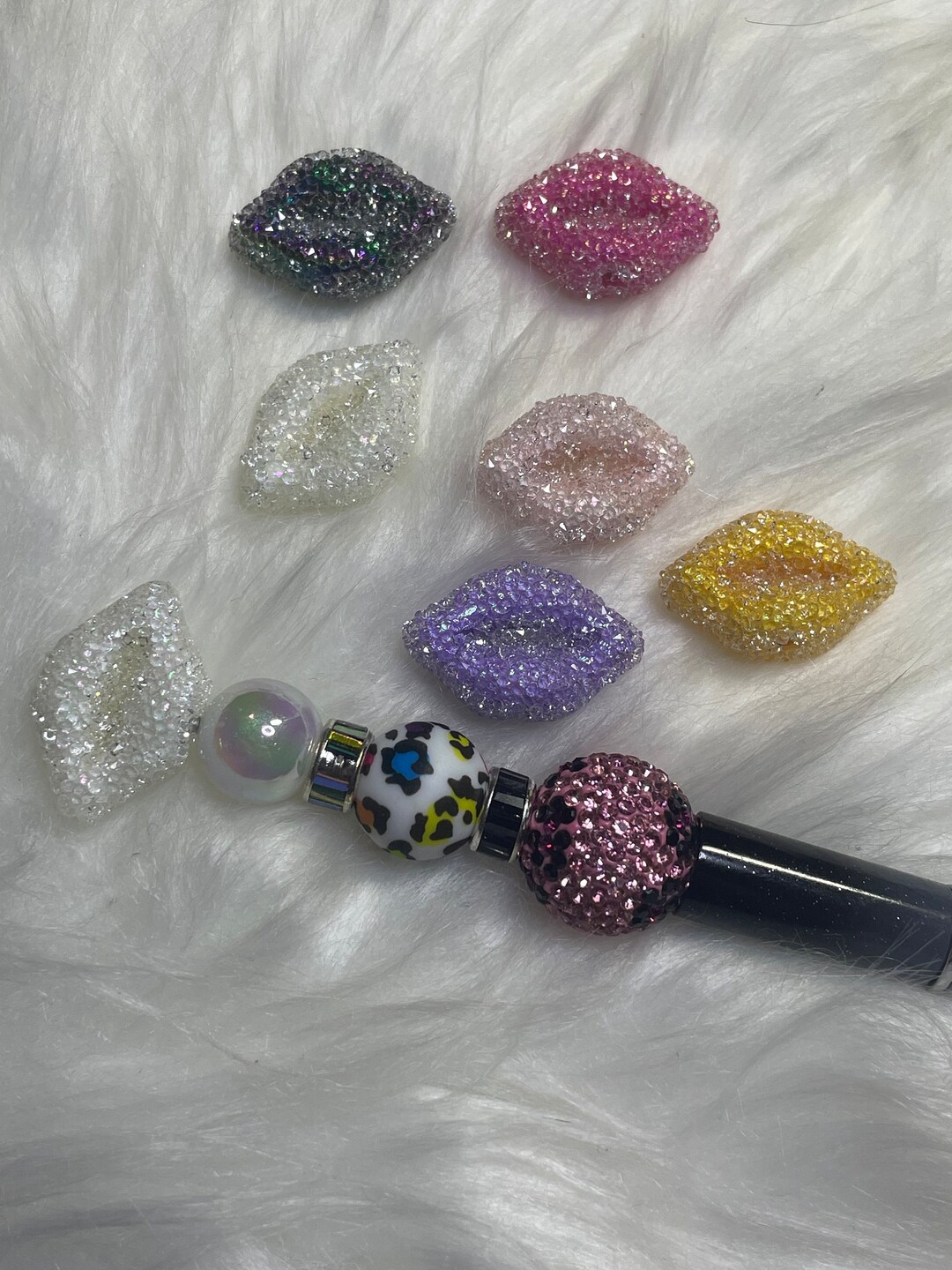 Sugar Lips Fancy Sparkly Beads 5 Pcs Random Chosen - Etsy