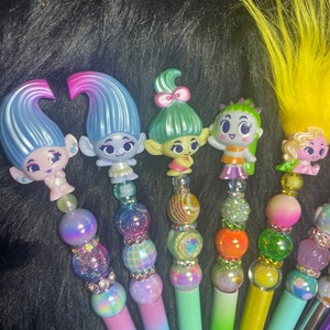 Handmade Fancy Troll Doll Beaded Pens - Etsy