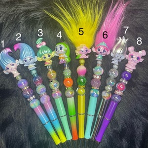 Handmade Fancy Troll Doll Beaded Pens - Etsy