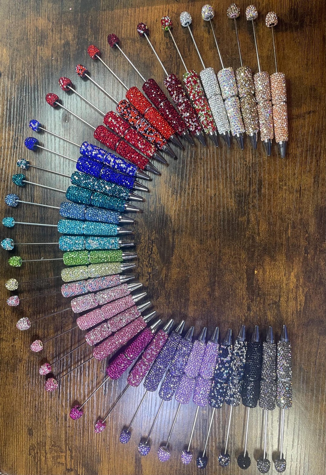 Sparkly Rhinestone Beadable Diy Pens Many Colors To Choose From Etsy