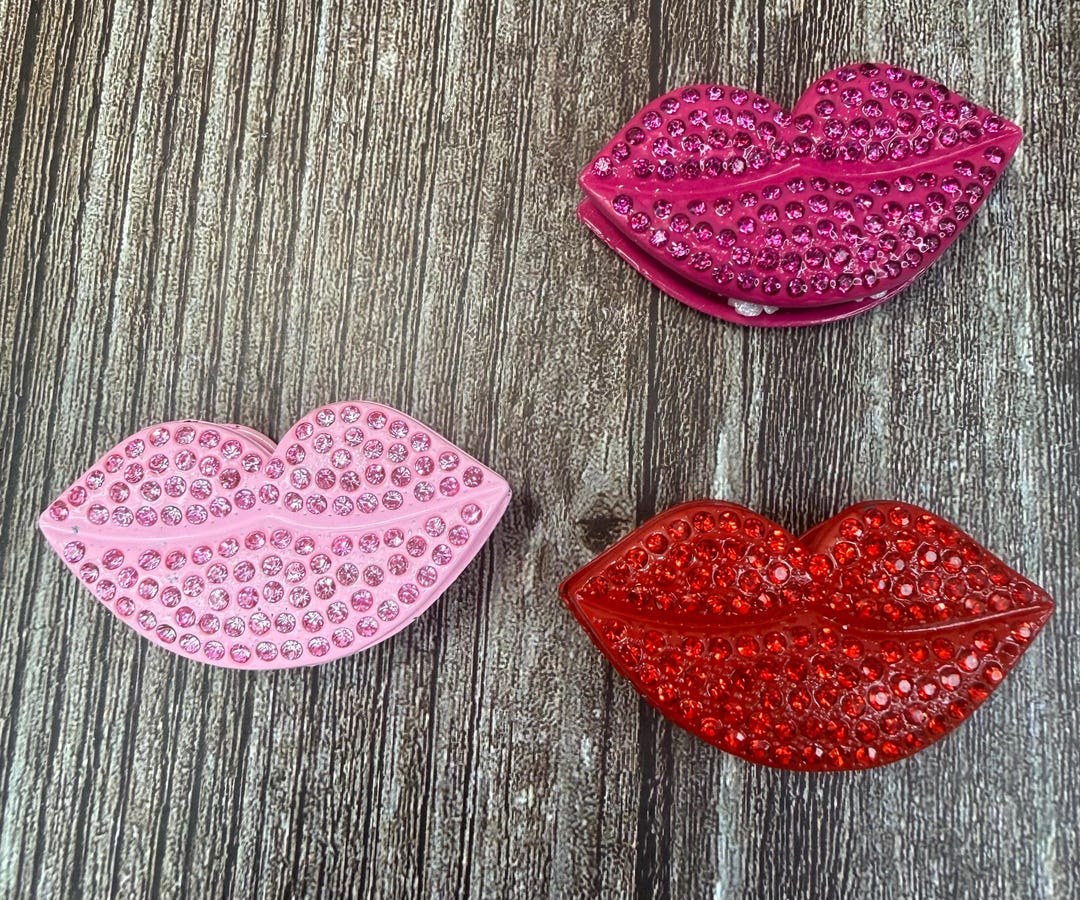 Rhinestone Lips Bead, Sparkly Bling Bead, Beadable Pen Topper - Etsy