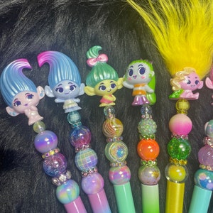 Handmade Fancy Troll Doll Beaded Pens - Etsy