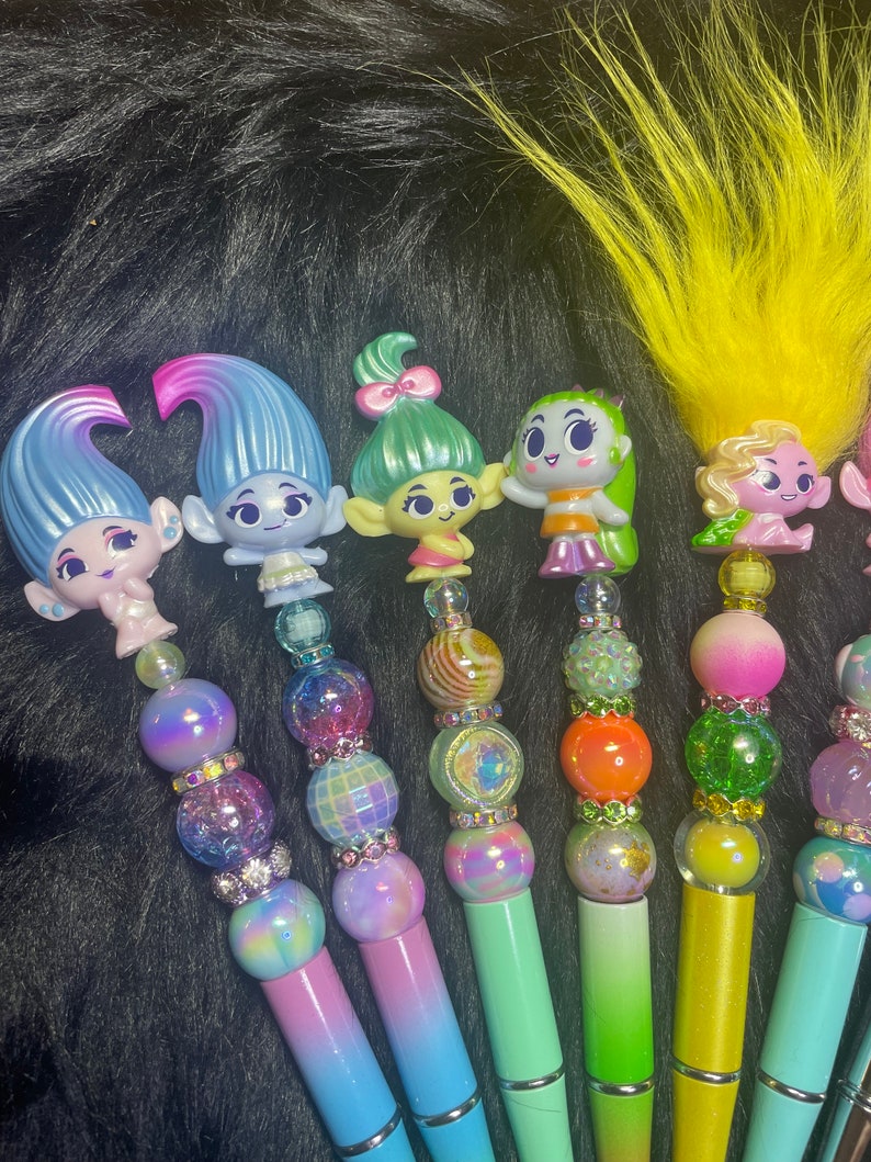 Handmade Fancy Troll Doll Beaded Pens - Etsy