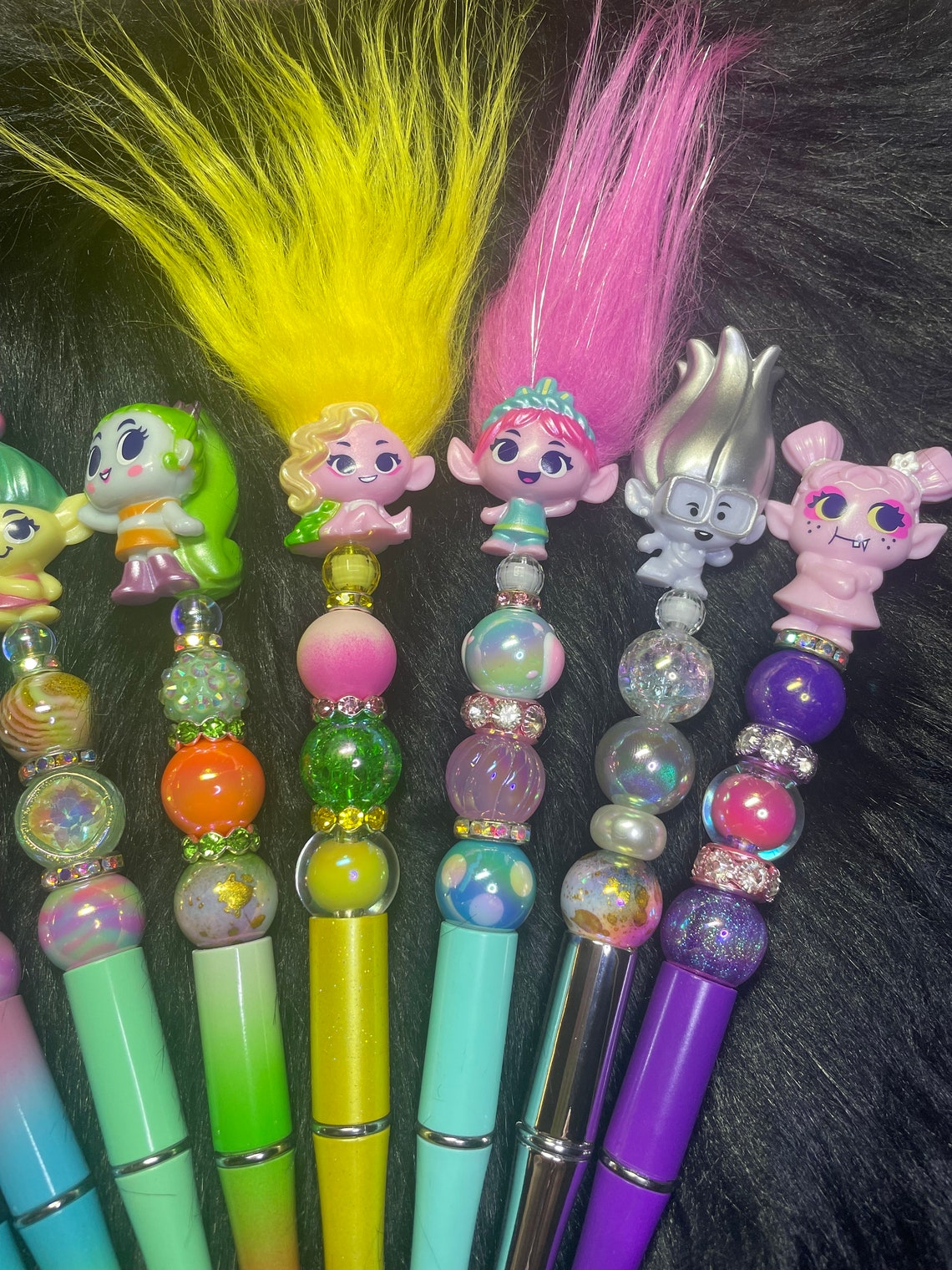 Handmade Fancy Troll Doll Beaded Pens - Etsy