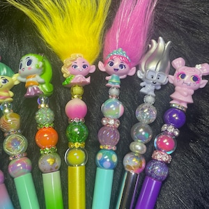Handmade Fancy Troll Doll Beaded Pens - Etsy