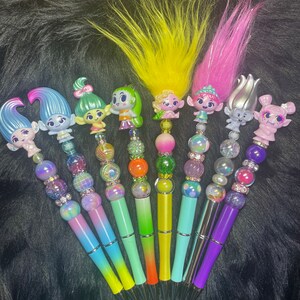 Handmade Fancy Troll Doll Beaded Pens - Etsy