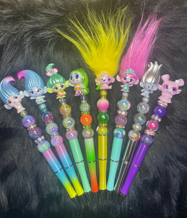 Handmade Fancy Troll Doll Beaded Pens - Etsy