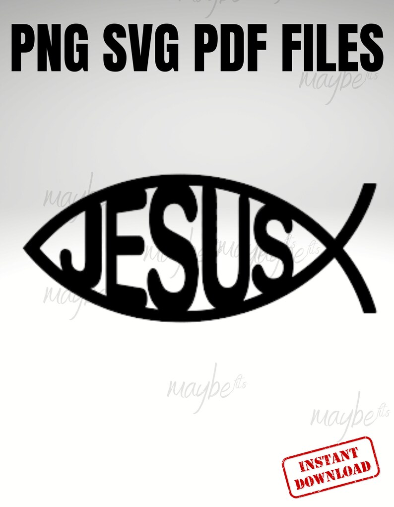 Jesus Fish Symbol SVG Ichthus Svg Christian SVG Faith Svg - Etsy