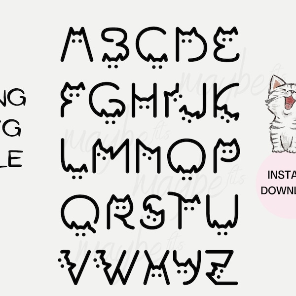 Cat Letters - Etsy