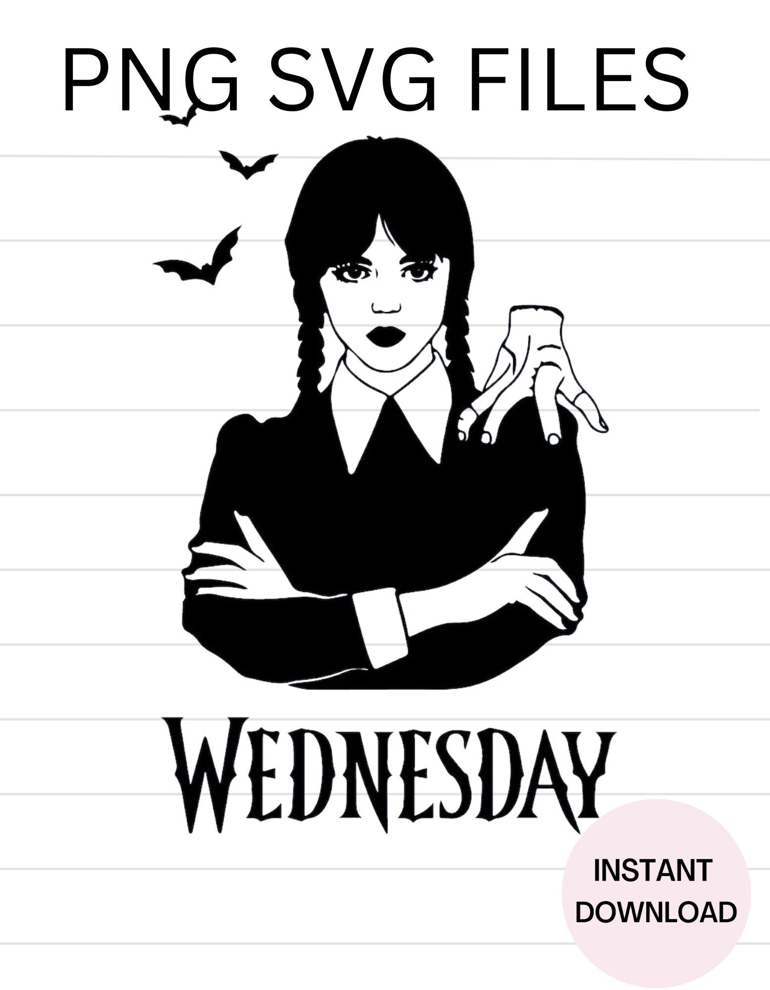 Wednesday Svg,wednesday Png, Wednesday Addams, the Addams Family ...