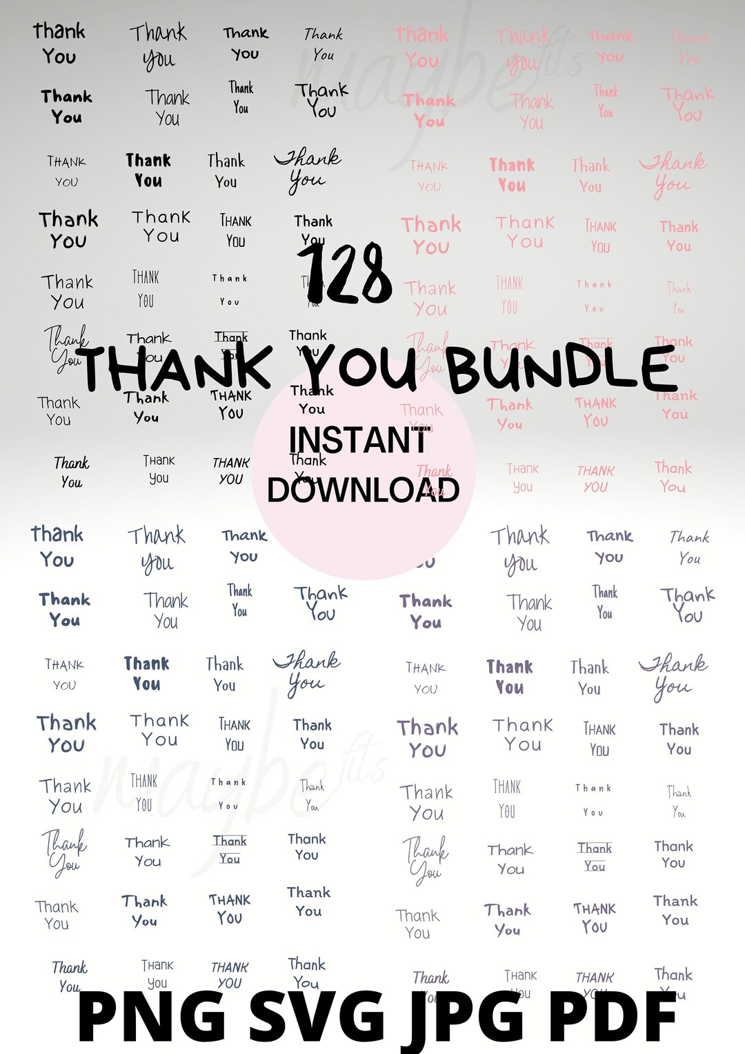 Thank You SVG Bundle Thank You Clipart SVG Thank You SVG - Etsy Australia
