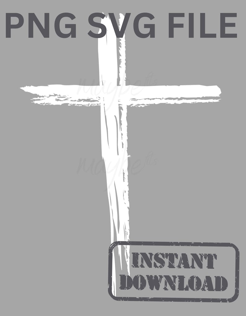 Distressed Cross White SVG, PNG, Cross Svg, Sublimation Cross Svg ...